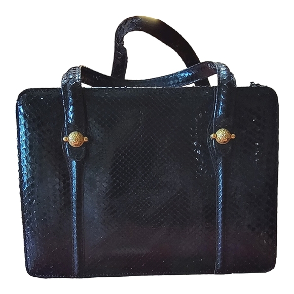 Bags | Vintage Koret Black Snake Skin Purse | Poshmark